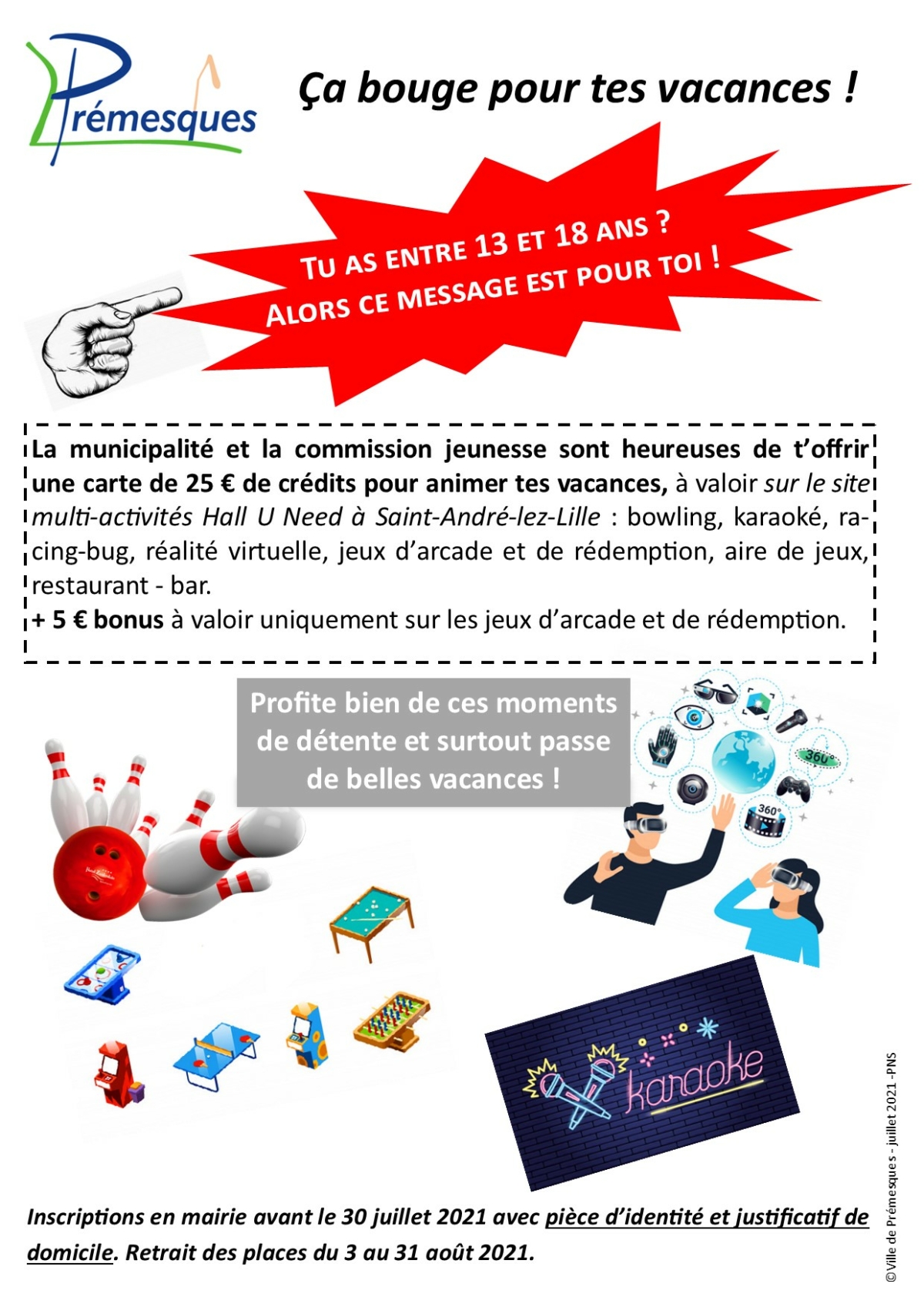 Ca bouge pour tes vacances - pour les Prémesquois de 13 à 18 ans ...